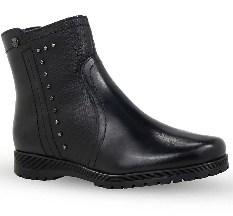 Bota Bottero Ref. 346702 Couro Atanado Burnish Tresse Cor: Preto Onix ...