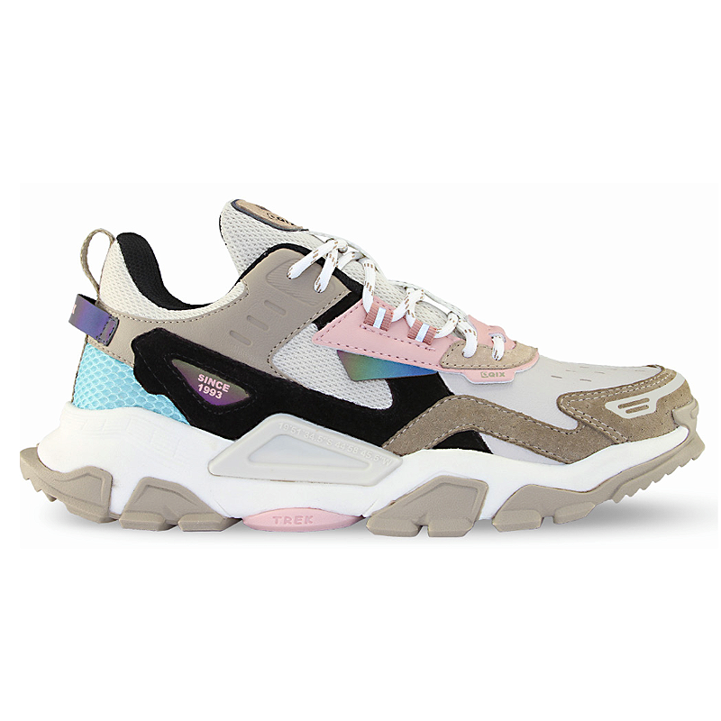 Tênis Qix Trek Ref. 52020009 Cor: Bege/Rosa - Altamir Calçados