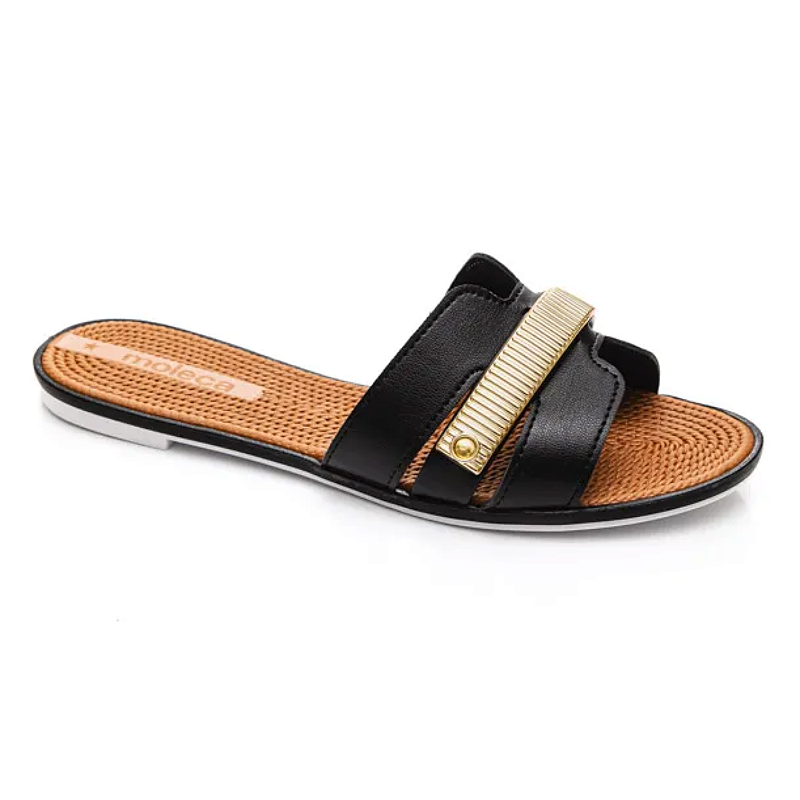 Chinelo Rasteiro Moleca Ref. 5297.470 Np Turin Cor: Preto - Altamir ...