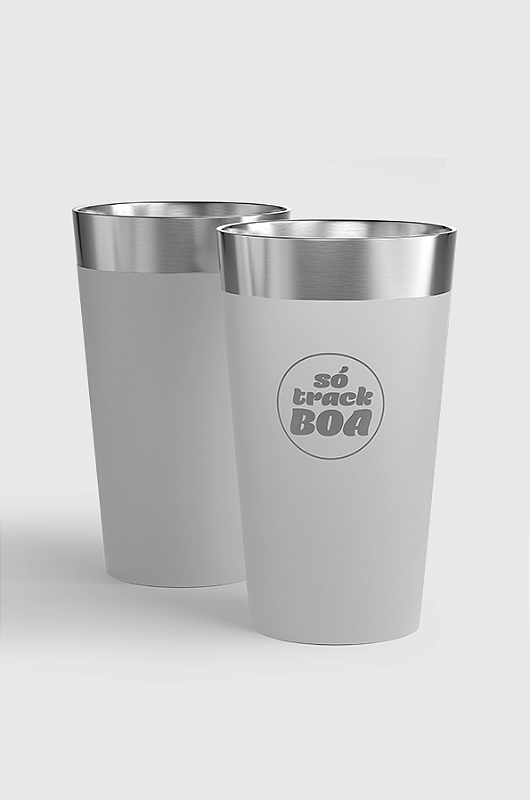 Copo Térmico Só Track Boa Branco 473mL - Só Track Boa Clothing | Official Happiness Supplier