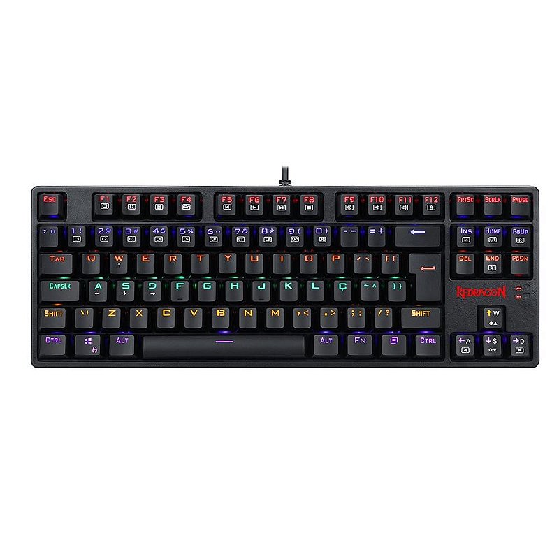 TECLADO MECÂNICO GAMER REDRAGON DAKSA TKL, LED RAINBOW, SWITCH OUTEMU ...