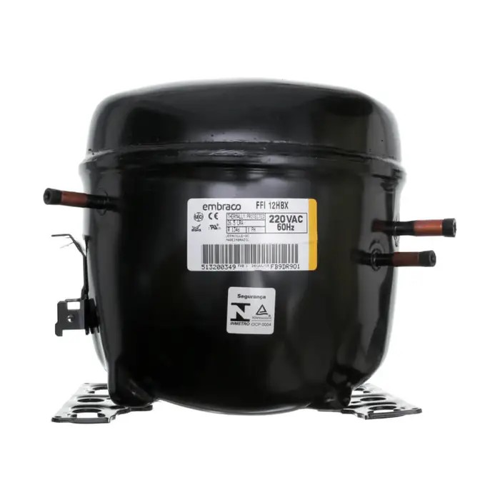 COMPRESSOR 1/3+ HP R134A EMBRACO 220V S/ RESFRIAMENTO C/ CAPACITOR ...