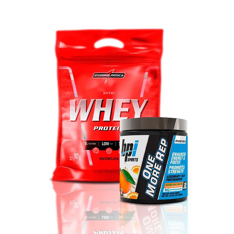 Combo Nutri Whey + Pre treino One More Rep - Spartacus Importados