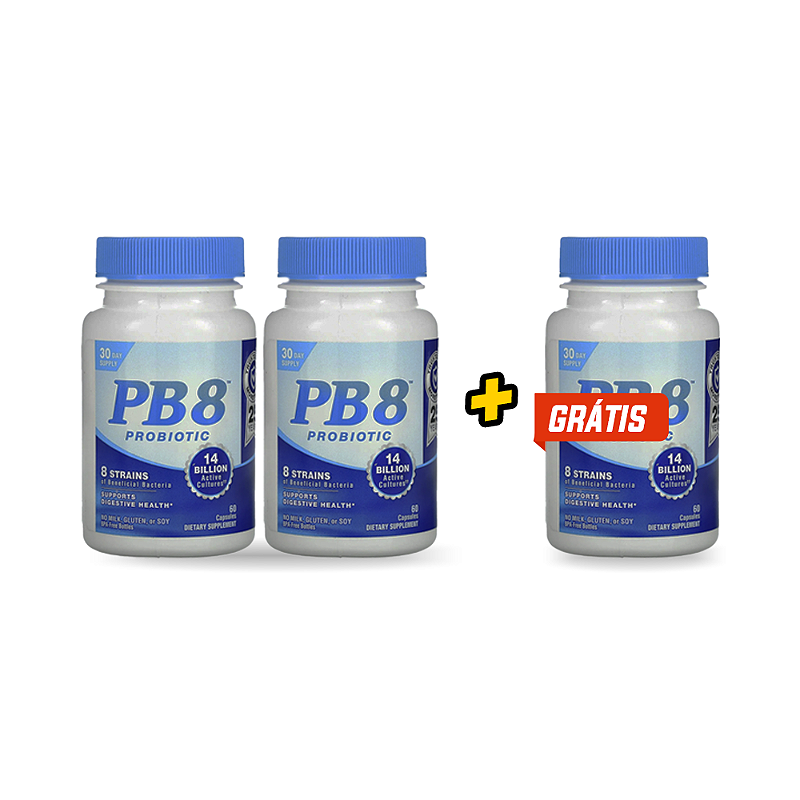 Compre 2 Leve 3 - Pb8 Probiotico 14 Bilhões 120 Cápsulas - Importado ...