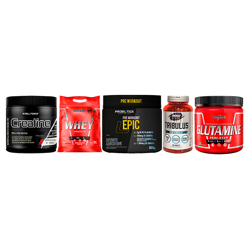 Kit homens iniciantes com foco em subir peso - Spartacus Importados