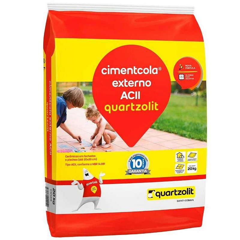 Argamassa Cimentcola Externo 20kg AC-II Cinza Quartzolit - Oca Pisos e ...