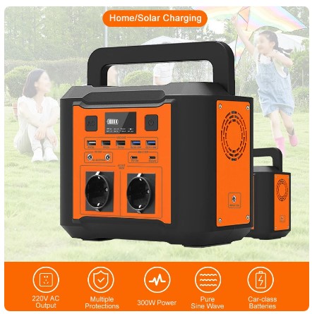 GERADOR DE ENERGIA PORTATIL 300W 80000mAh - Guerreiros da Luz