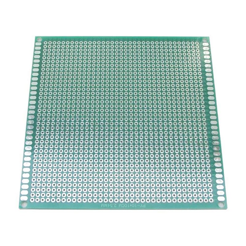 Placa De Circuito Impresso Ilhada De Fibra De Vidro - 10x10 Cm - A2 Robotics - Arduino