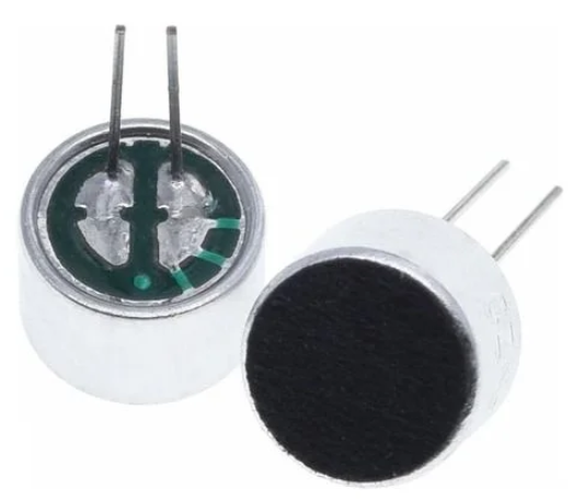 Microfone Eletreto 9x7mm - A2 Robotics - Arduino