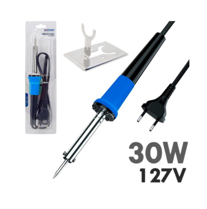 Ferro de Solda 30W 127V - Exbom - A2 Robotics - Arduino
