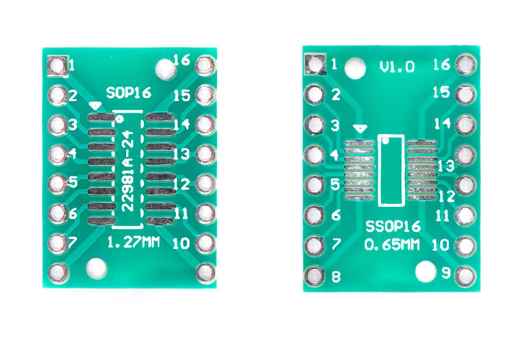 Adaptador SOP16 / SSOP16 / TSSOP16 SMD para DIP 16 - A2 Robotics - Arduino