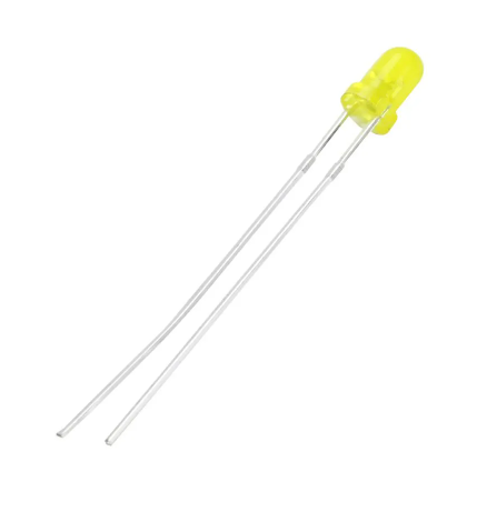 Led Difuso 3mm Amarelo - A2 Robotics - Arduino