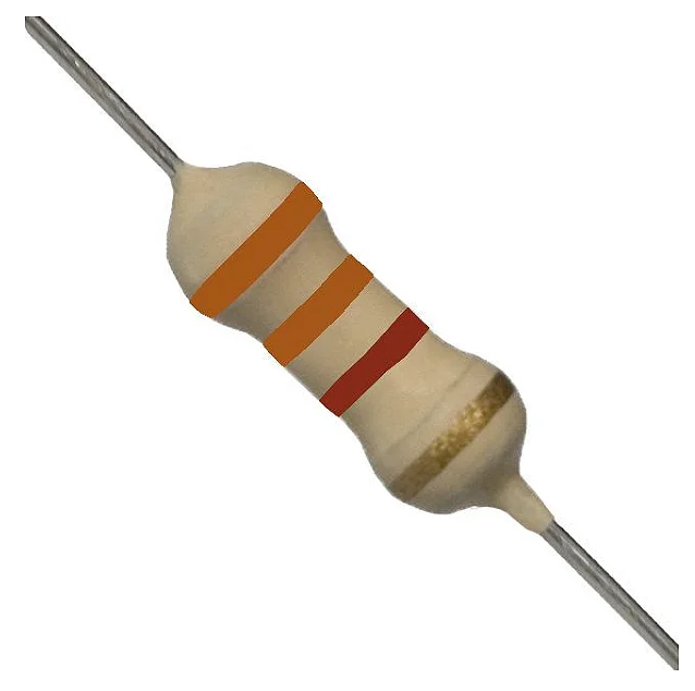 Resistor 3K3R 5% (1/2W) - A2 Robotics - Arduino