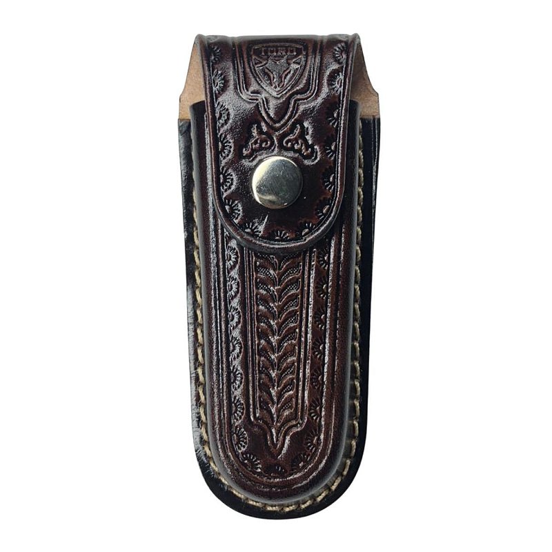 Bainha De Couro Zebu Tamanho Média A Modelo 702 Original - Canivete da Roça