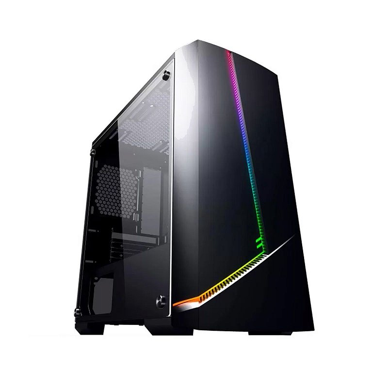 Gabinete Gamer Mid Tower RGB Acrílico Micro ATX CG11 Pixxo ...
