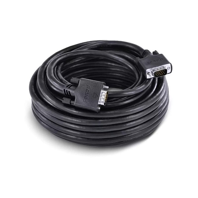 Cabo VGA x VGA 15 Pinos Macho 10m PVM1510 Preto PCyes - Originaltech ... Cabo VGA x VGA 15 Pinos Macho 10m PVM1510 Preto PCyes - Originaltech ...