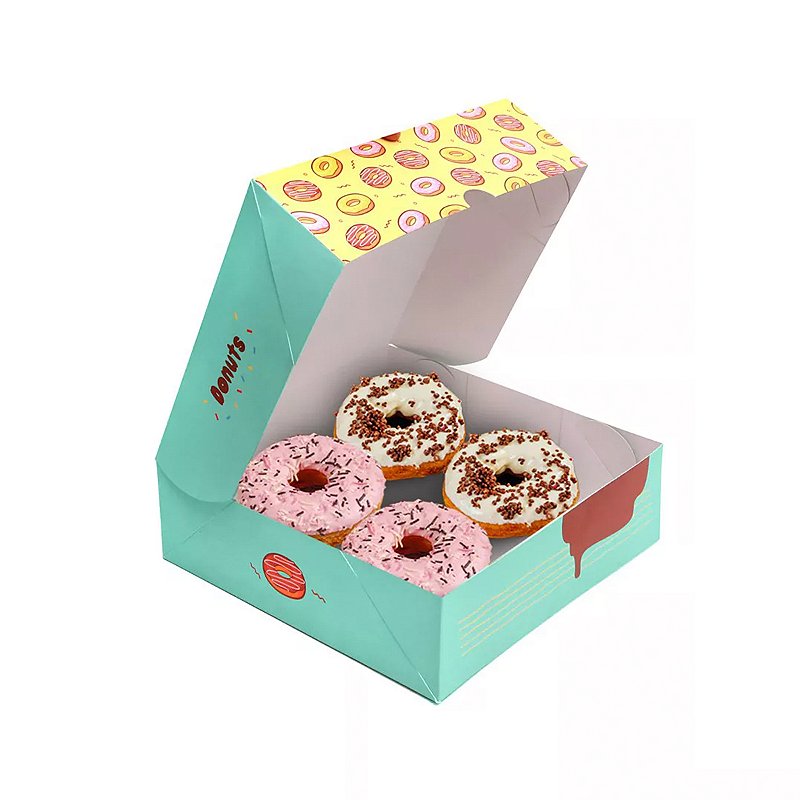 Caixinha Embalagem Para Delivery - 4 Donuts - 50 Unidades - Âmbar Shop ...