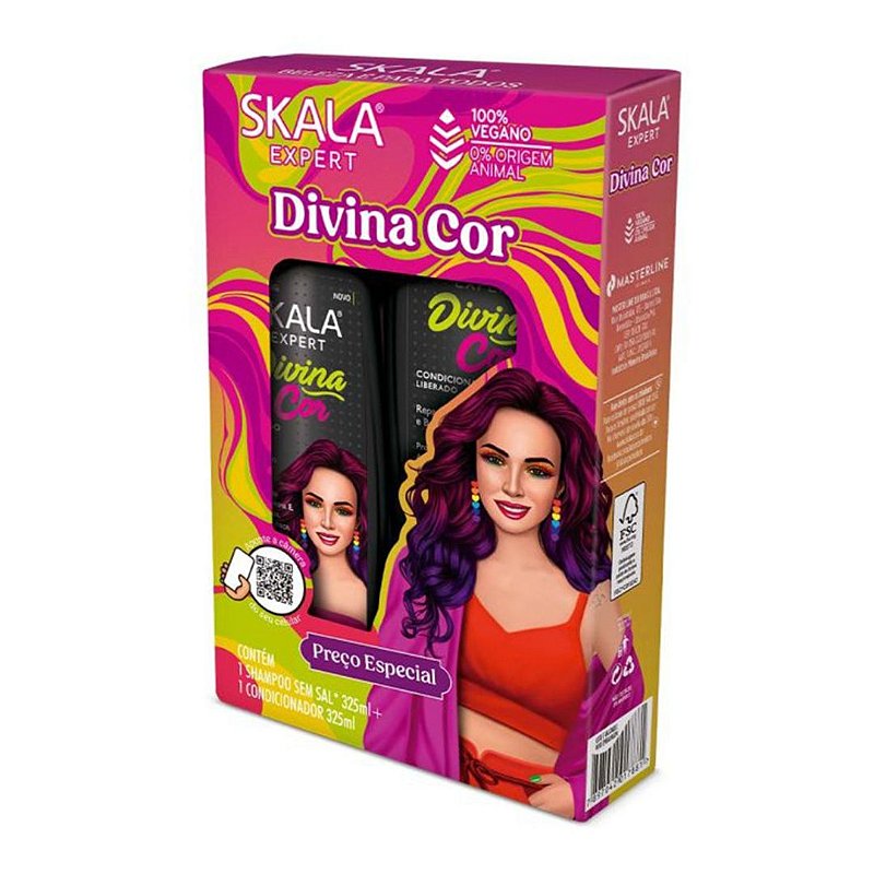 Kit Skala Expert Shampoo + Condicionador Divina Cor 325ml - Montreal ...