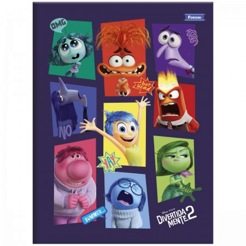 Caderno Brochura Universitario Divertidamente 2 Foroni 80 folhas Capas ...