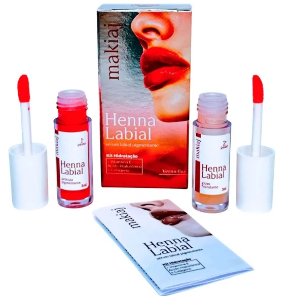 Kit Henna Labial Makiaj (vermelho) - Loja da Micro e Cílios