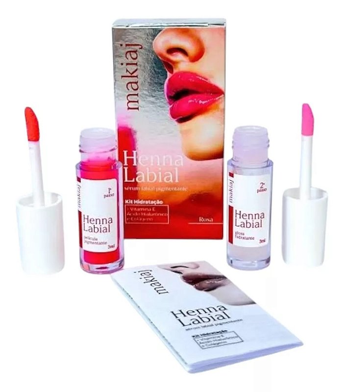 Kit Henna Labial Makiaj (Rosa) - Loja da Micro e Cílios