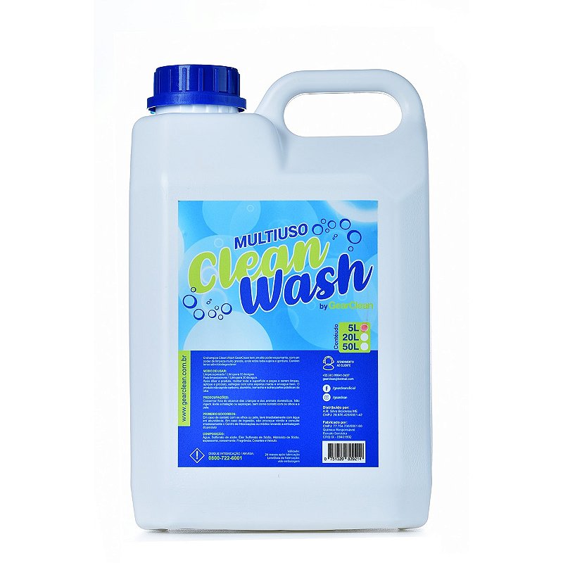 Multiuso Biodegradável CleanWash Gear Clean 5 litros - GearClean - Produtos especiais para sua Bike