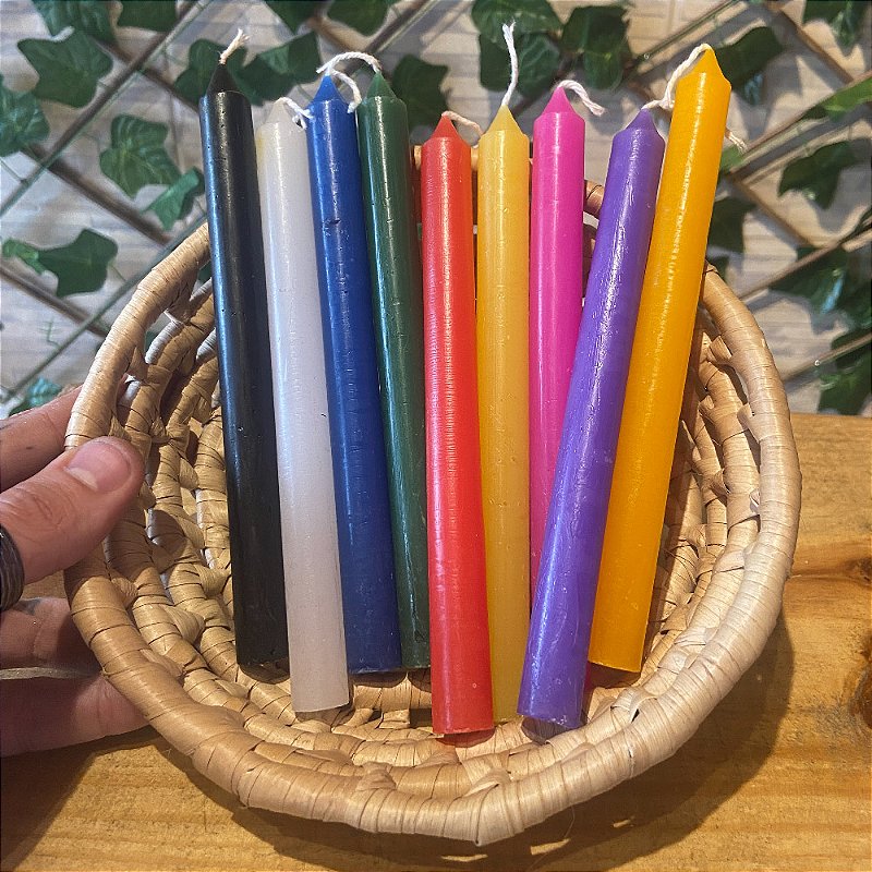 Kit de 9 Velas Palito Coloridas - AdonaiOm