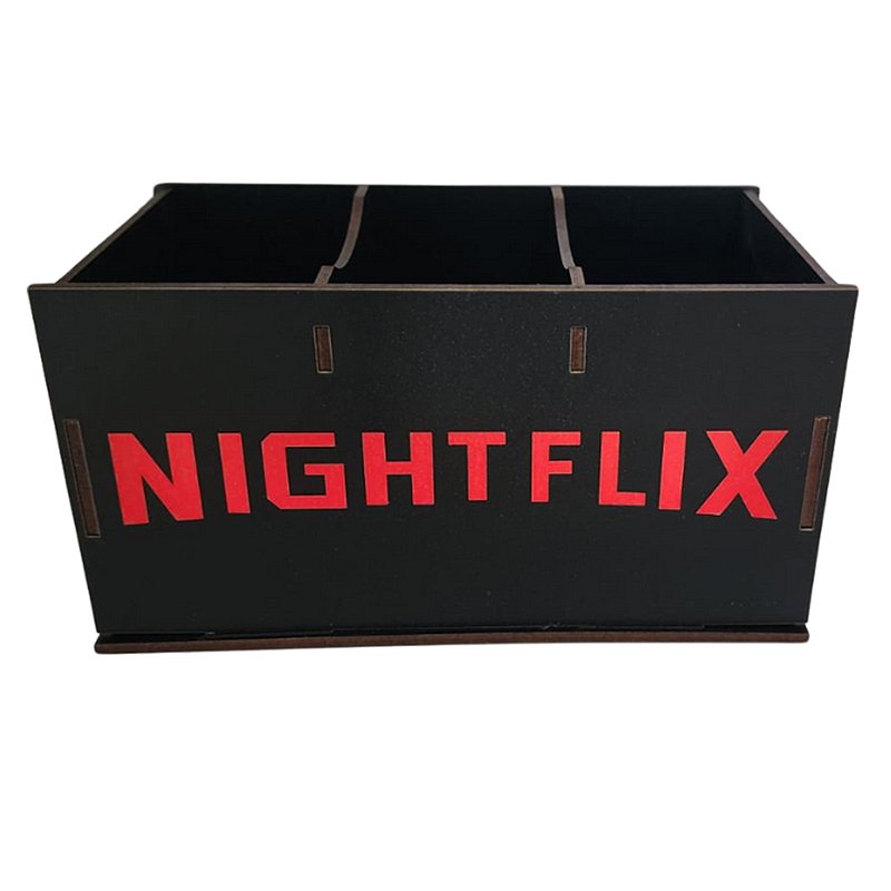 Porta Controles Suporte Remoto De Tv Nightflix Black - Modernato Atacado