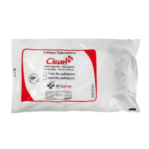 Campo Operatório 45 X 50 Cm Com Fio Radiopaco 50 Unidades - Clean - KV ...