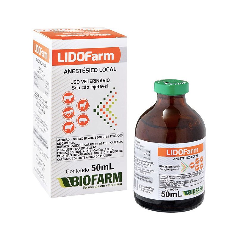 Lidofarm 50 mL - Biofarm - KV Medical Produtos Hospitalares e Veterinários