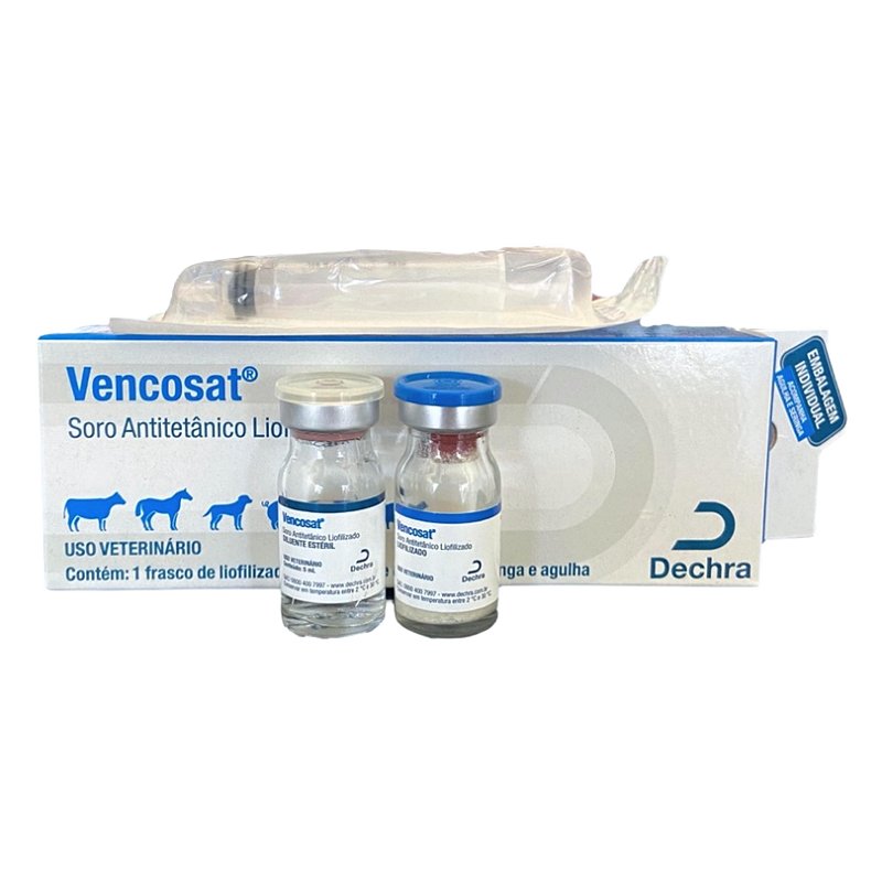 Vencosat Soro Antitetânico Liofilizado 5000 UI - Dechra - KV Medical ...