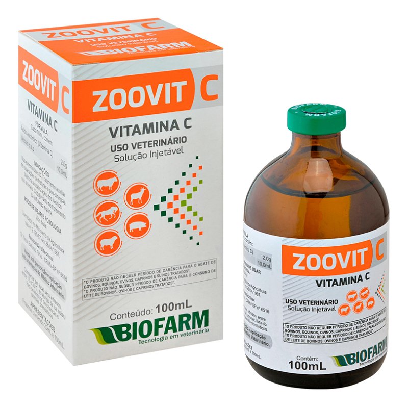 Zoovit C 100 mL - Biofarm - KV Medical Produtos Hospitalares e Veterinários