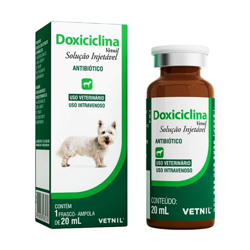 Doxiciclina Injetável 20 mL - Vetnil - KV Medical Produtos Hospitalares ...