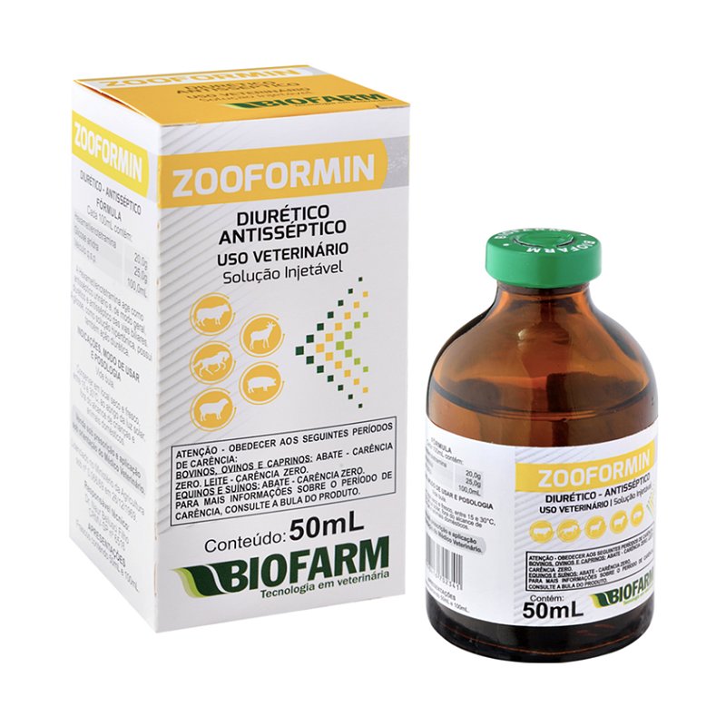 Zooformin 50 mL - Biofarm - KV Medical Produtos Hospitalares e Veterinários