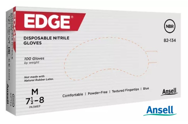 Luva Nitrílica Edge 82-134 - CA42653 Ansell | Original EPI - Original EPI