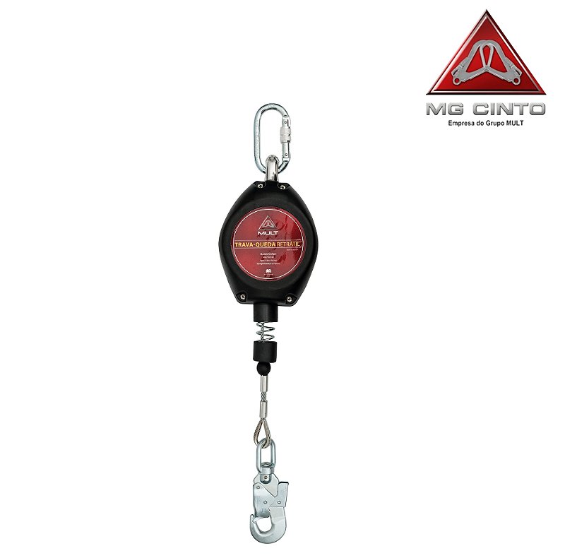Trava-Queda Retrátil 6m MULT2016C MG Cinto Cabo de Aço (Mult 2016C ...