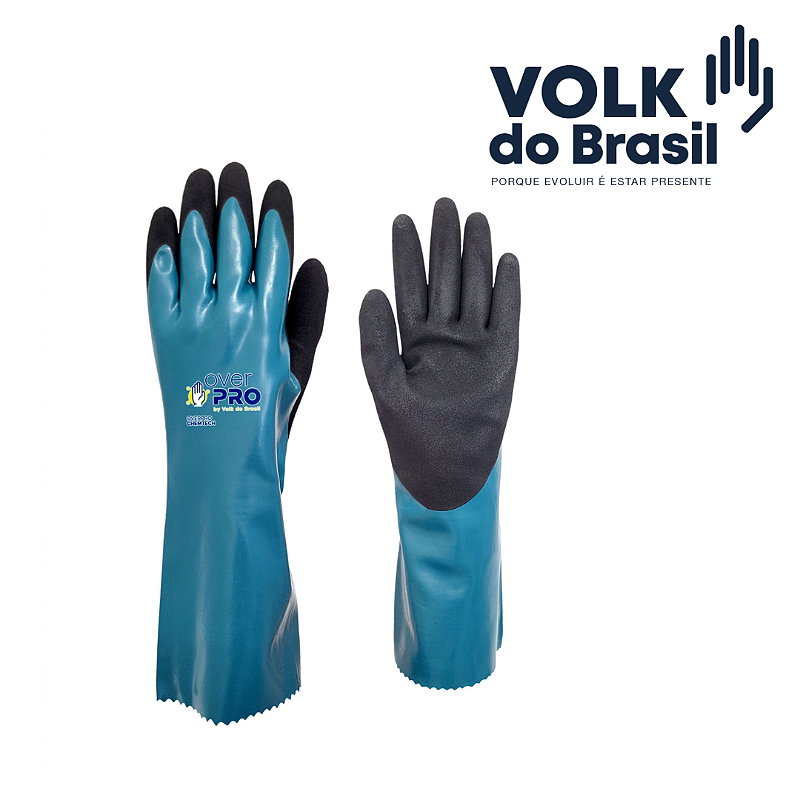 Luva Overpro Chemtech CA47809 Volk Nitrílica Antiderrapante (CA 47809 ...
