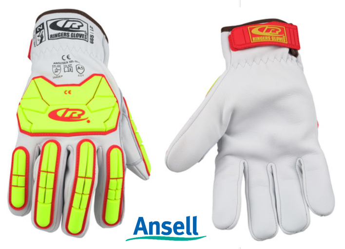 Luva RINGERS® R665 CA44320 Ansell Couro Proteção Impacto (CA 44320 ...