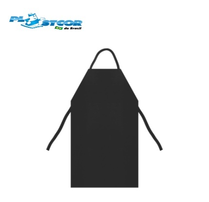 Avental de PVC Preto Forrado CA 21075 120x0,70 Tiras Soldadas Plastcor ...