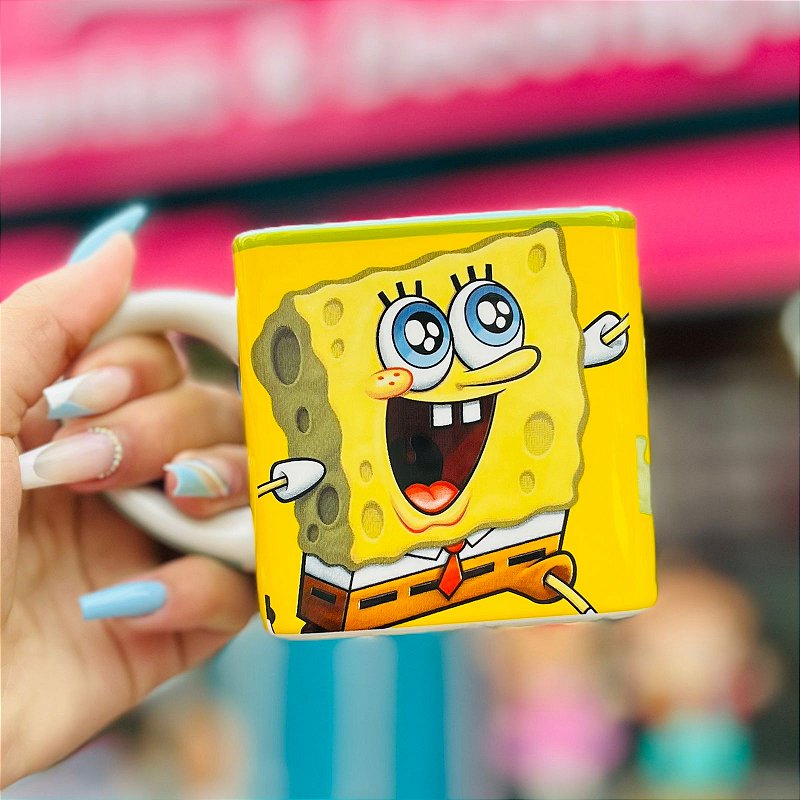 CANECA CUBO BOB ESPONJA - Um pedacinho da Disney CANECA CUBO BOB ESPONJA - Um pedacinho da Disney