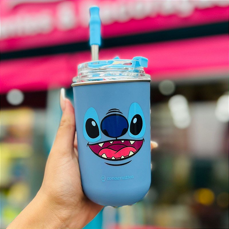 COPO NEO C/CANUDO 300ML STITCH - Um pedacinho da Disney