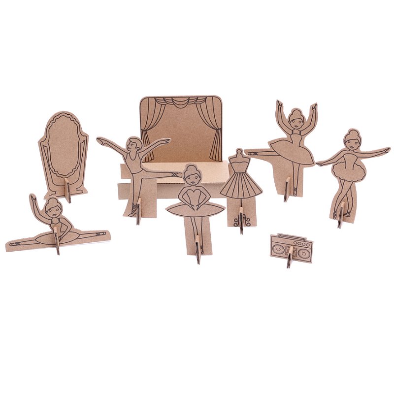 Ballet - Kit Montar e Pintar - Eu Amo Papelao - Baruk Batuk | A Sua ...