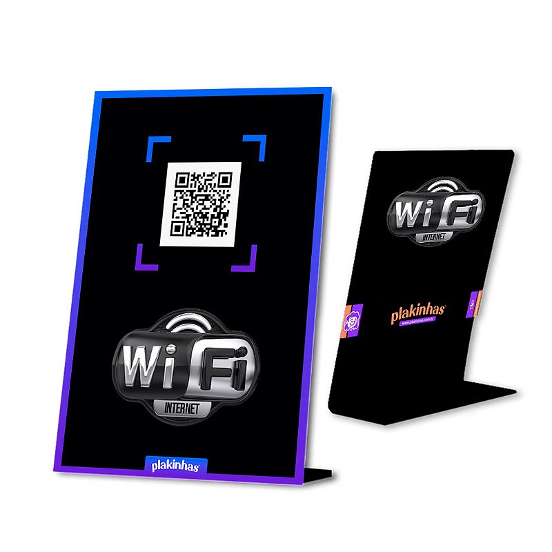 Display Qr Code Wifi - Plakinhas