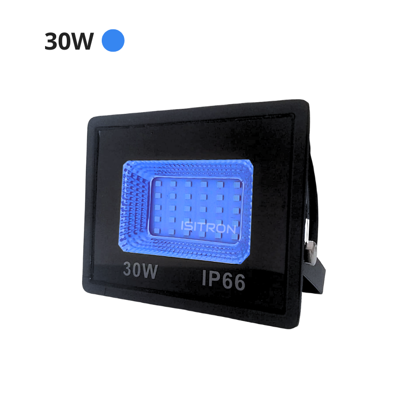Refletor LED 30W SMD IP66 Azul - isitron.com.br