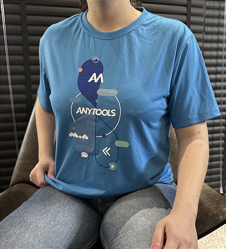 Camiseta Anytools - Azul Claro - LOJINHA DB1