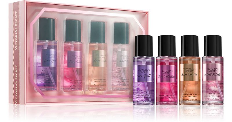Kit Victoria's Secret 4 Body Splash Mais Vendidos - Cosmeticos da ray