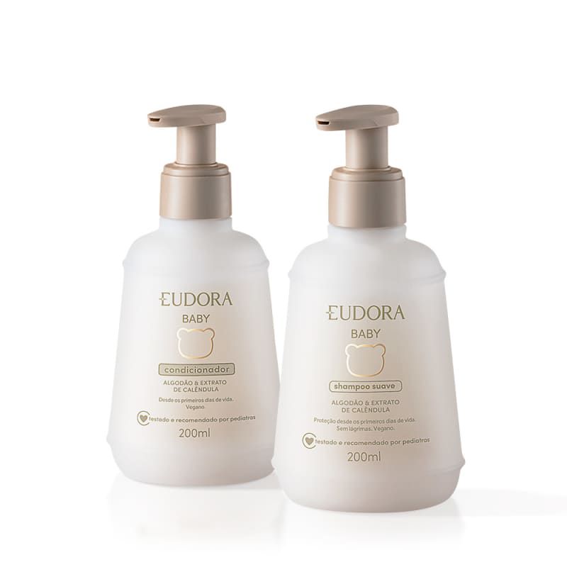 Kit Eudora Baby: Shampoo 200ml + Condicionador 200ml - Cosmeticos da ray