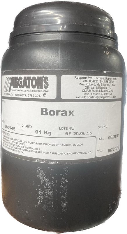 BORAX (DECAHIDRATADO)1KG - Tudo para Agricultura, Jardinagem e Controle ...