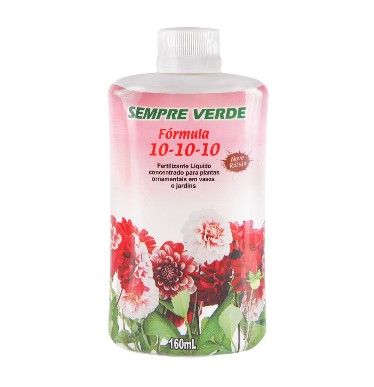 Sempre Verde NPK 10-10-10 160ml - Adubo Liquído - Tudo para Agricultura, Jardinagem e Controle ...