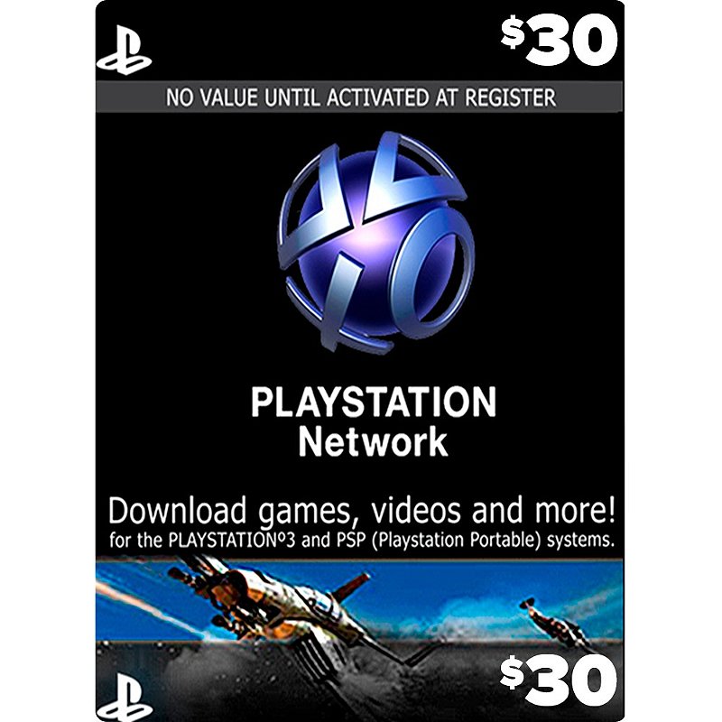 CARTÃO PLAYSTATION PSN $30 (20+10) DÓLARES - USA - GCM Games - Gift ...
